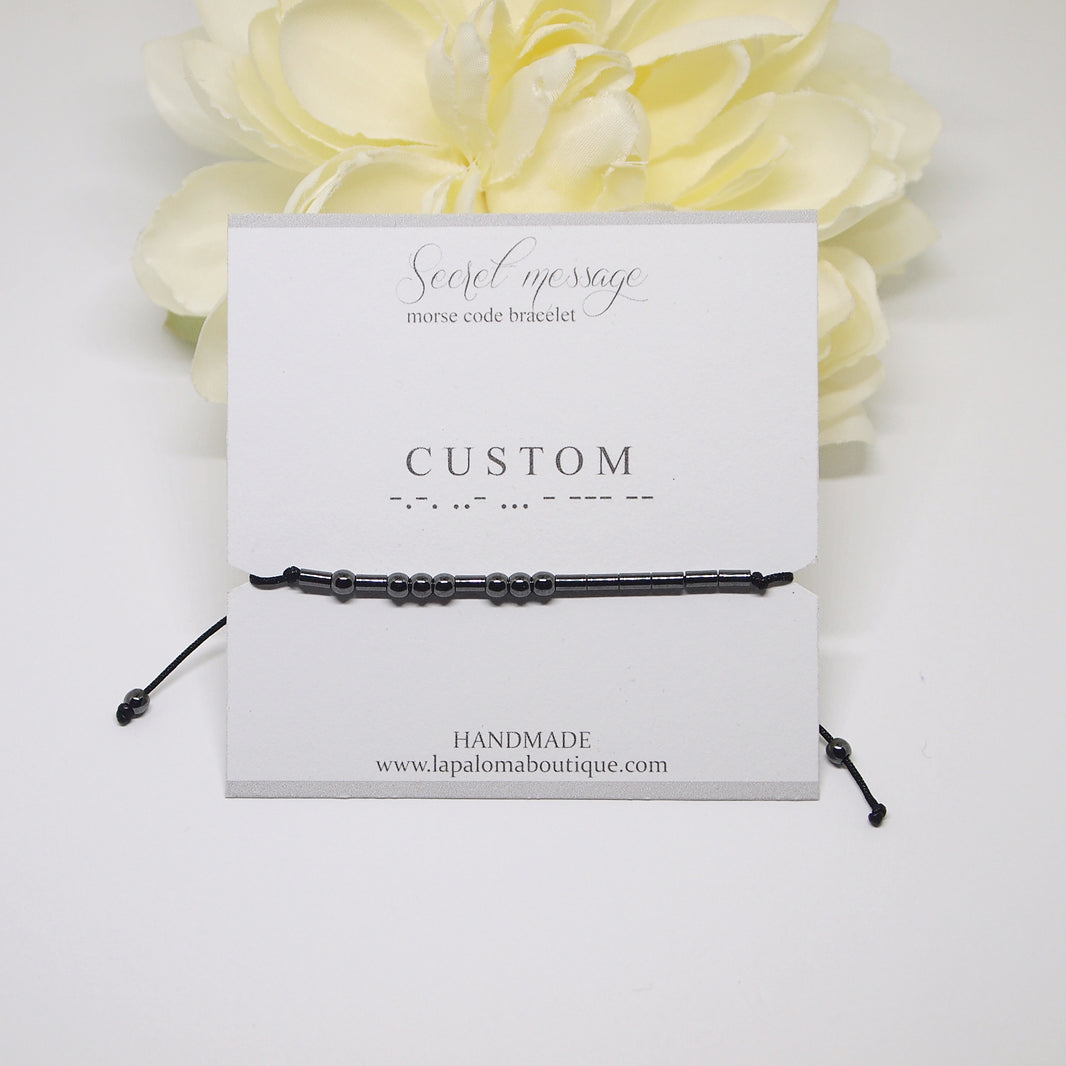 Custom morse code bracelets – La Paloma Boutique